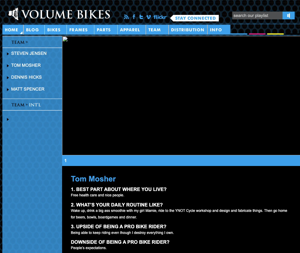 Tom Mosher – FIXED GEAR ARCHIVE