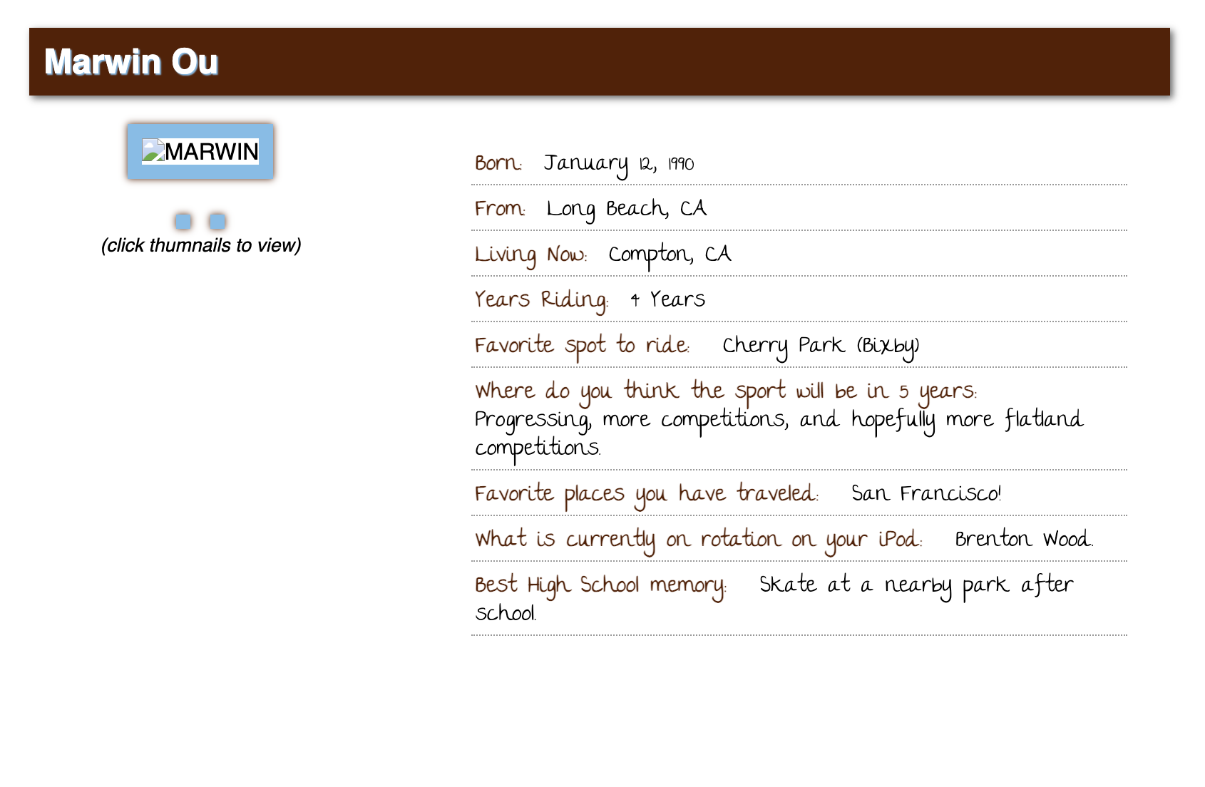 Marwin Ou – FIXED GEAR ARCHIVE
