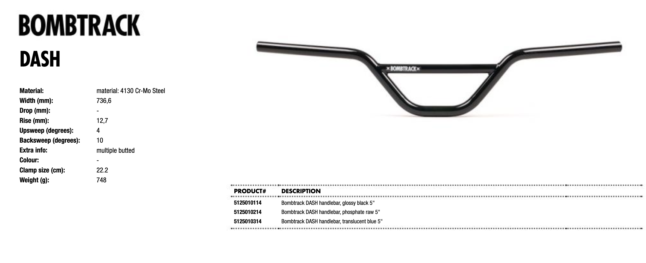 Bombtrack Dash 2013 Bar – FIXED GEAR ARCHIVE