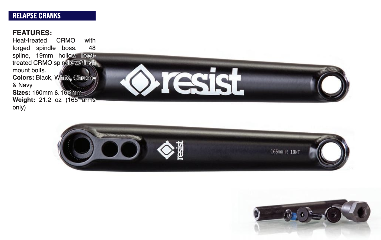 Resist Relapse Cranks – FIXED GEAR ARCHIVE